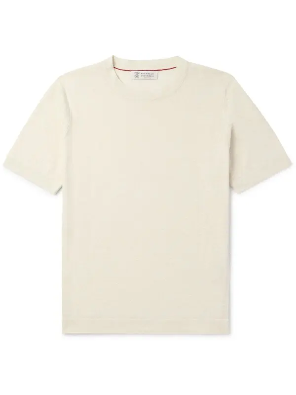 Brunello Cucinelli Linen And Cotton-blend T-shirt