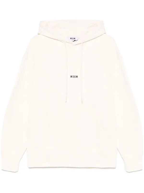 MSGM Logo-print Hoodie - White
