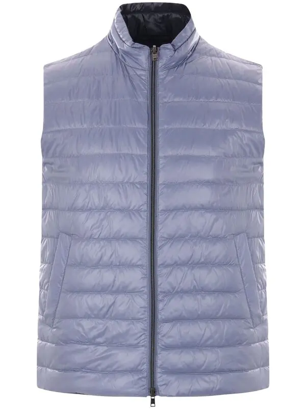 Herno Reversible Puffer Gilet - Blue