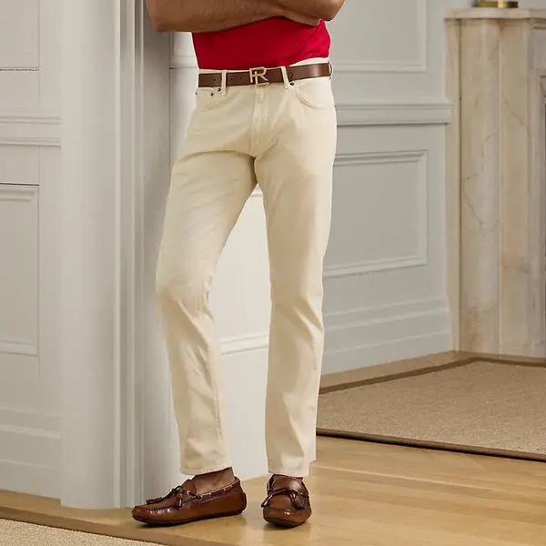 Ralph Lauren Slim Fit Stretch Twill Pant - Light Antique Cream