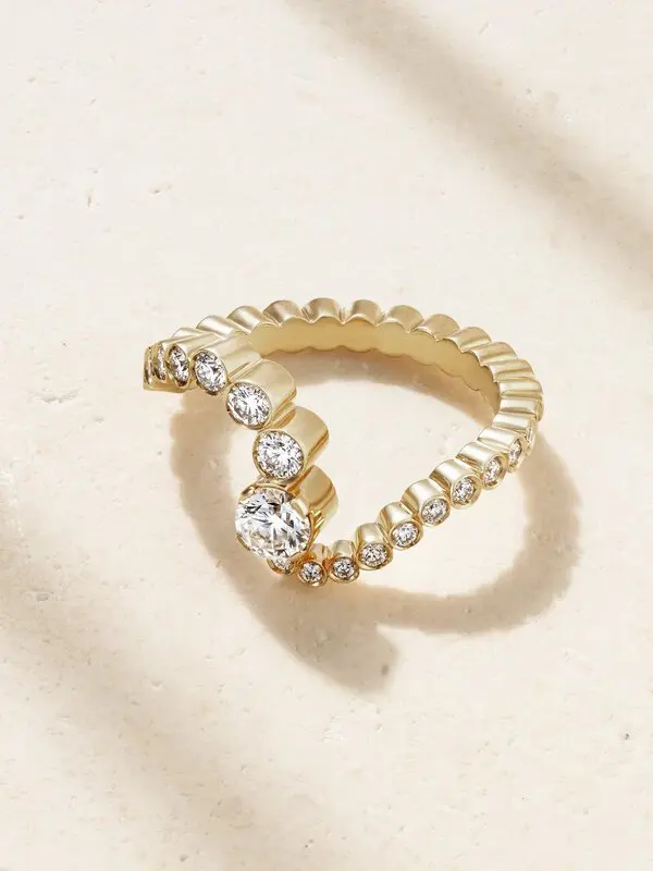 Sophie Bille Brahe Ocean Ensemble 18-karat Recycled Diamond Ring