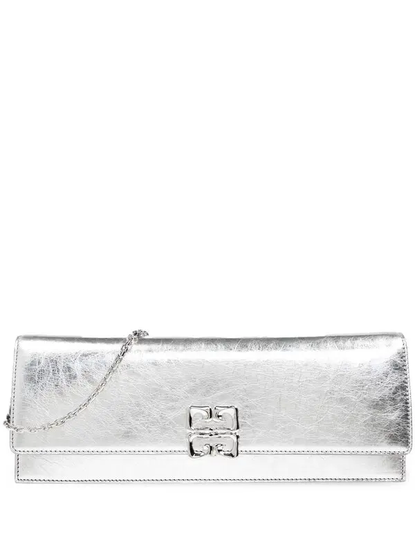 Givenchy 4g Liquid Clutch - 934 Light Silvery