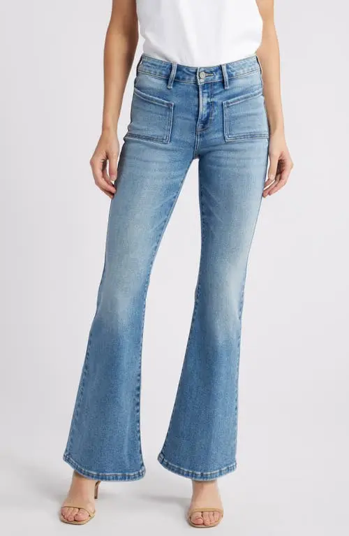 HIDDEN JEANS Patch Pocket Flare Jeans