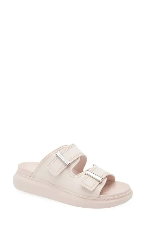 Alexander McQueen Hybrid Slide Sandal - Tea Rose/ Silver