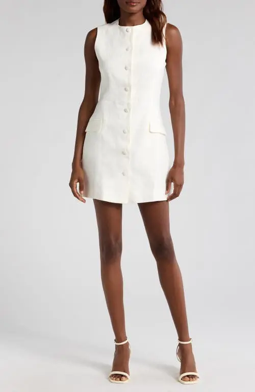 Faithfull The Brand Jane Linen Mini Dress - White