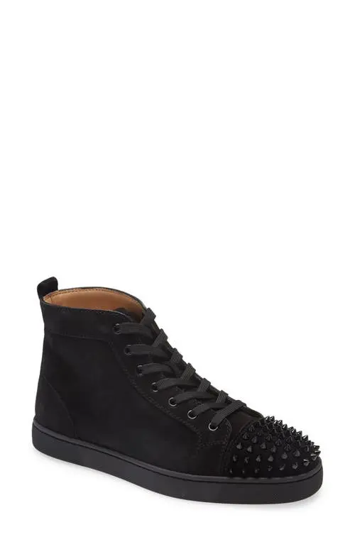 CHRISTIAN LOUBOUTIN Lou Spikes High-top Sneaker - B049 Black/black/bk