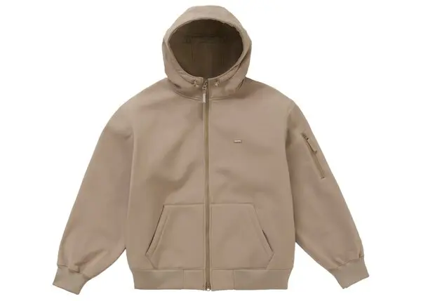 Supreme Windstopper Zip Up Hooded Sweatshirt - Taupe