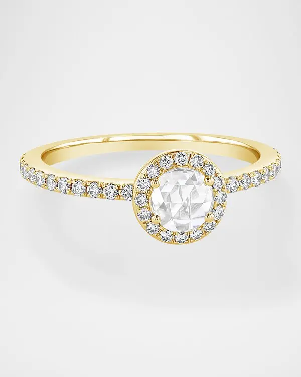 64 Facets 18k Yellow Gold Diamond Stack Ring