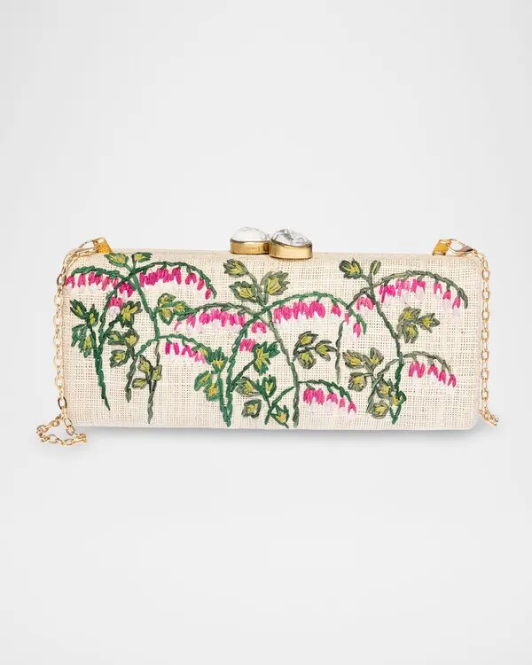 RAFE Alessandra Flower-embroidered Clutch
