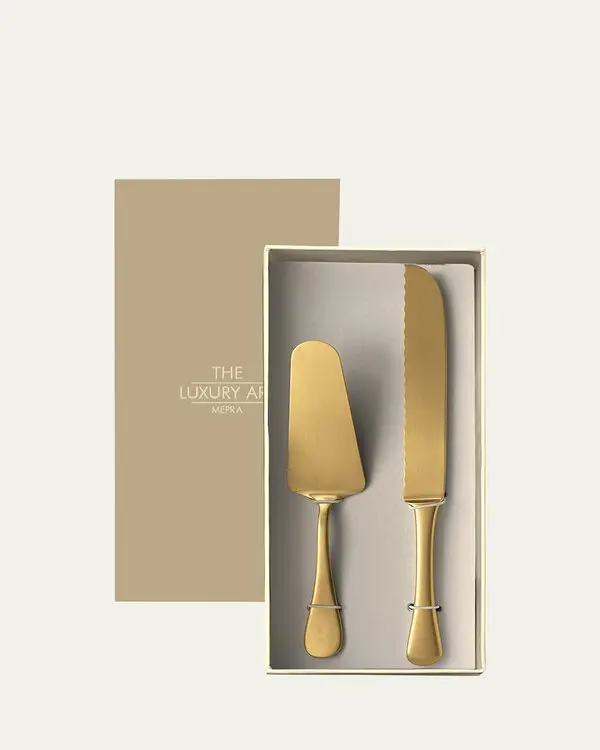 MEPRA Brescia 2-piece Cake Set, Ice Gold - One-color