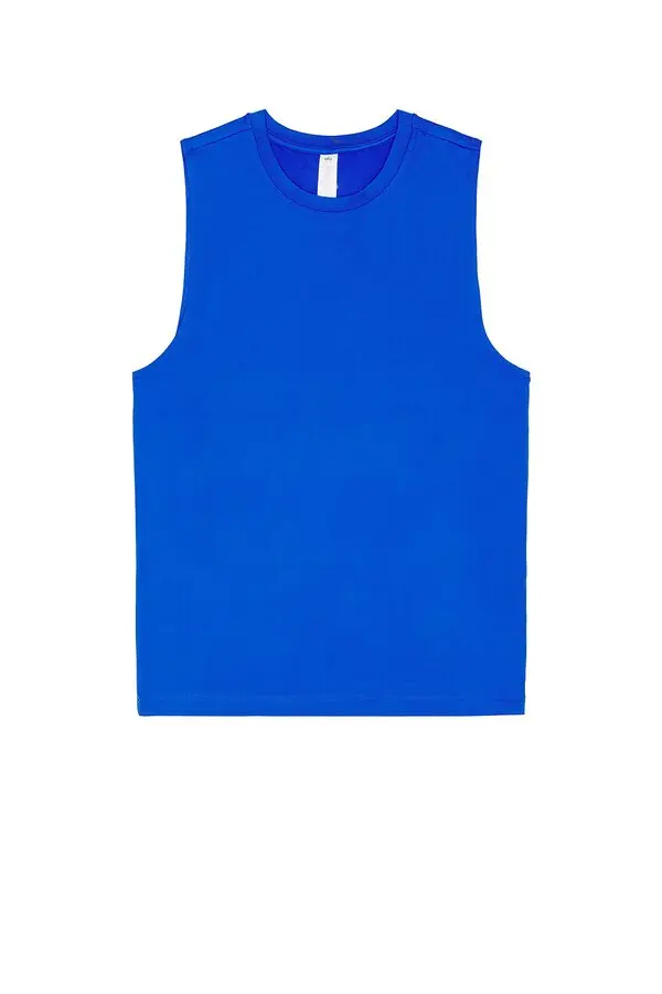 Alo Yoga Conquer Reform Crewneck Tank Top - Marathon Blue