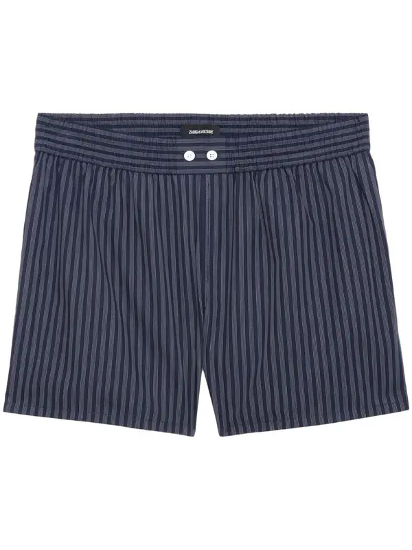 Zadig&Voltaire Striped Thigh-length Shorts - Blue