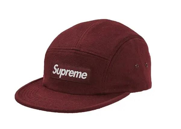 Supreme Wool Camp Cap - Burgundy