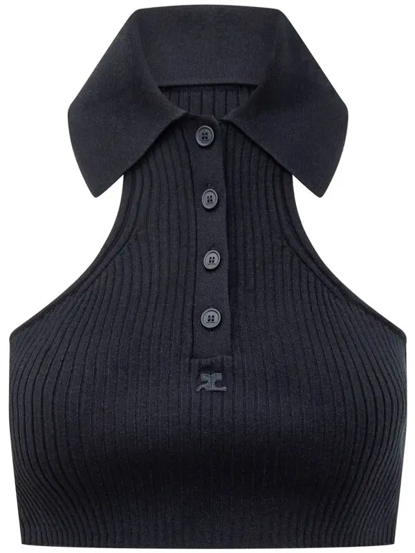 COURREGES Scuba Cropped Top