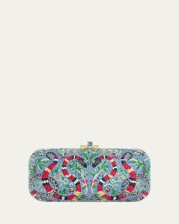 Judith Leiber Transformation Snake Crystal Long Slide Minaudiere