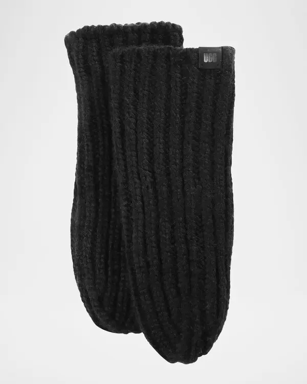 UGG Chunky Rib Mittens - Black