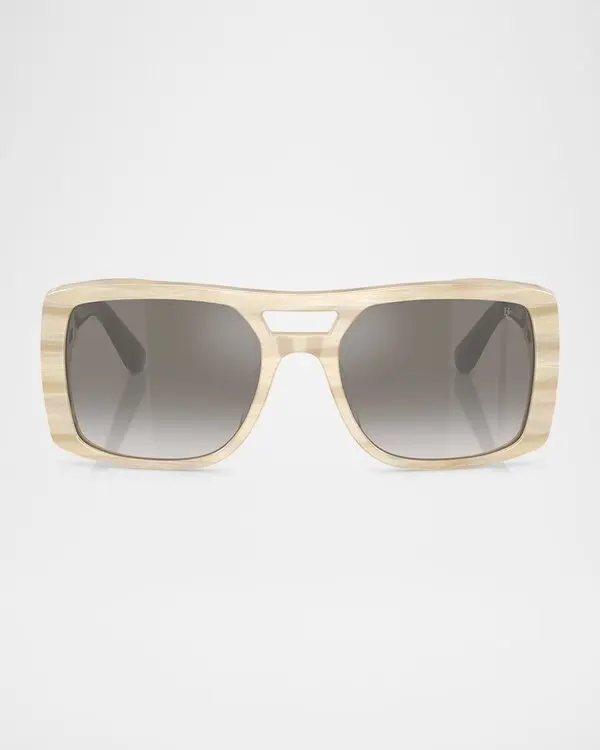 Brunello Cucinelli Square Acetate Sunglasses - Grey Gradient