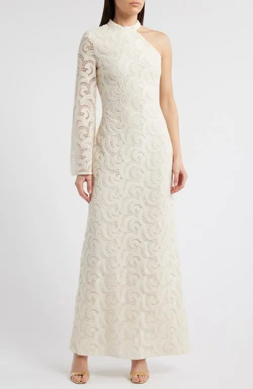 SONYA MODA Salwa One-shoulder Lace Gown