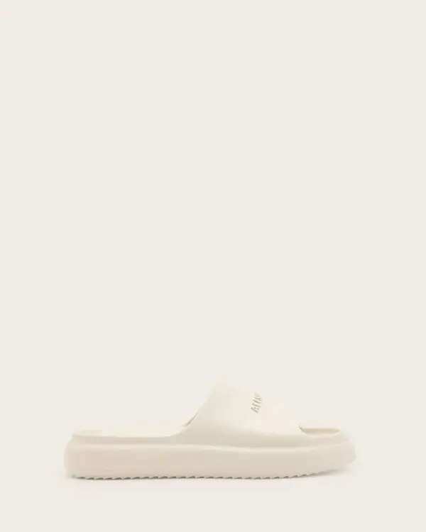 All Saints Dune Logo Sliders - Chalk White