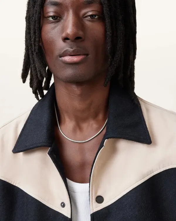 All Saints Lazlo Snake Chain Necklace - Warm Silver