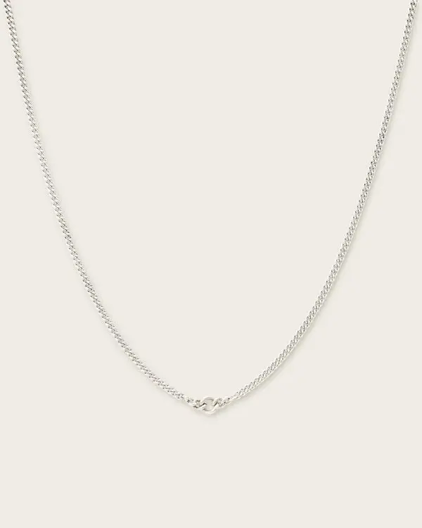 All Saints Carson Link Necklace - Warm Silver