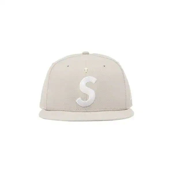 Supreme Gold Cross S Logo New Era Cap - Cream | Editorialist