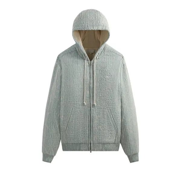 Kith Slub Boucle Sierra Zip Hoodie 'glaze - Green
