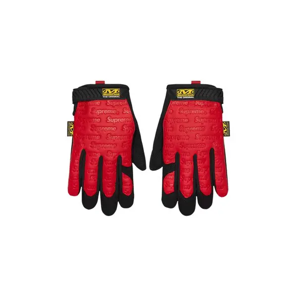 Supreme X Mechanix Leather Work Gloves - Red
