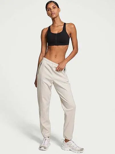 Victoria's Secret Vsx Movement Fleece Slim Pant - Beige