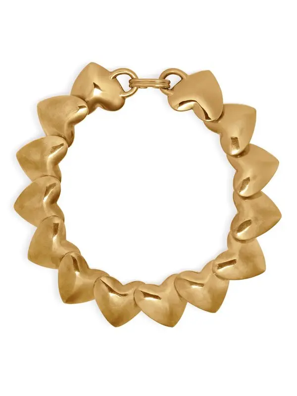 Patou Heart Motif Necklace - Gold