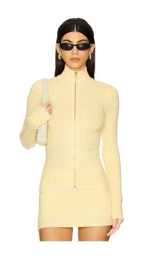 Frankies Bikinis Carter Cable Knit Sweater