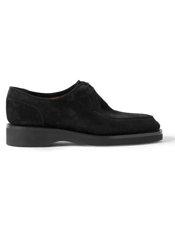 John Lobb Ted Suede Derby Shoes - Black