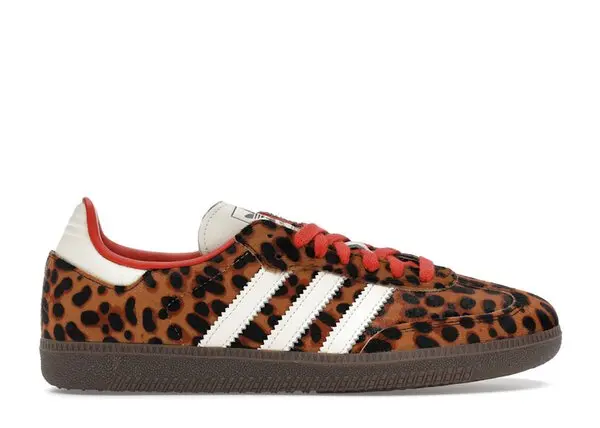 Adidas Samba Og Leopard Sneakers - Core Black/preloved Red/cream White