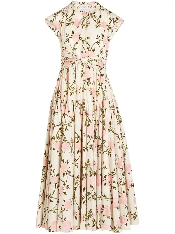 Giambattista Valli Rosier-print Poplin Dress