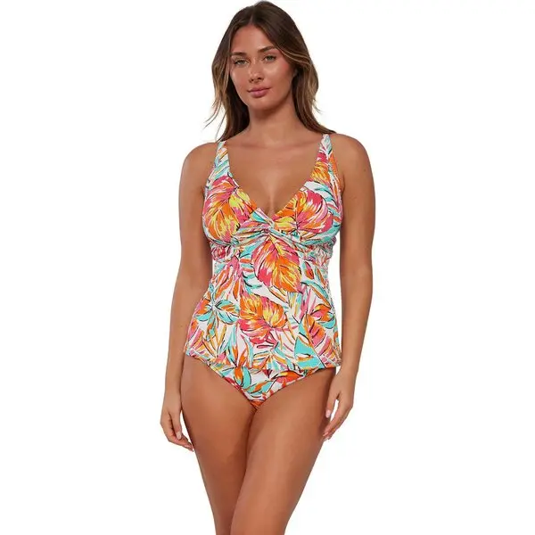 SUNSETS Forever Tankini Swimsuit Top D Cup - Palms Serenade Sandbar Rib