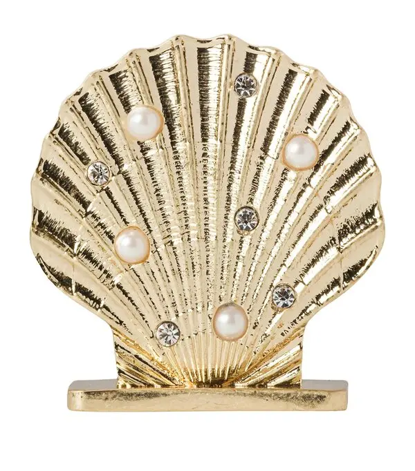 JOANNA BUCHANAN Set Of 4 Embellished Shell Place Holders