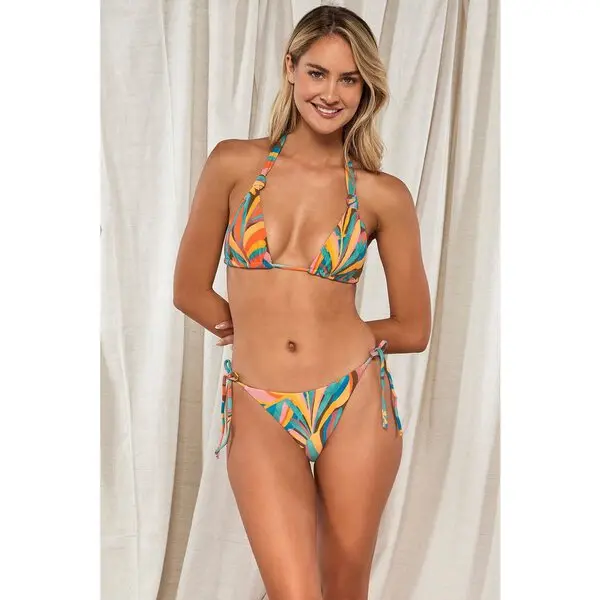 SWIM SYSTEMS Mila Triangle Bikini Top - Positano Crinkle Rib