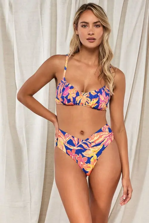 SWIM SYSTEMS Bonnie Bikini Top - Royal Tropics