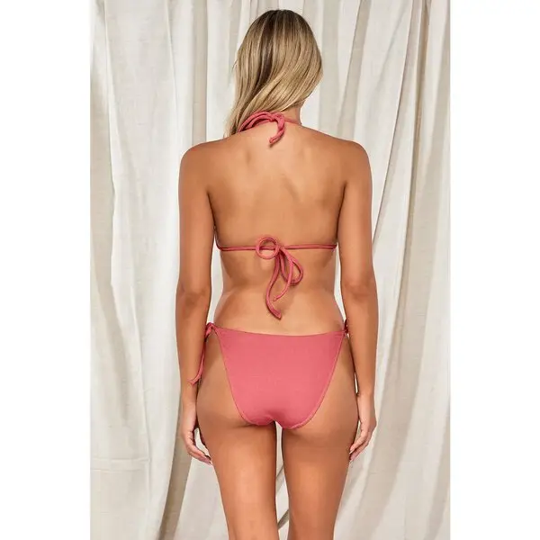 PACIFICA BY SUNSETS Taryn Tie Side Bikini Bottom - Hibiscus Tea