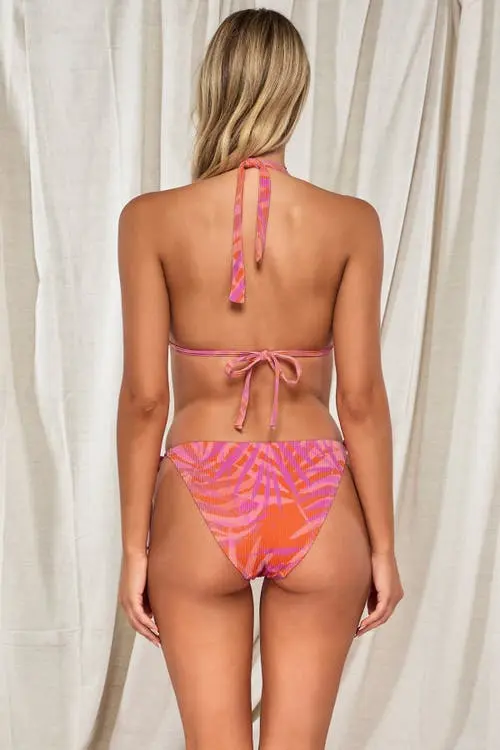 SWIM SYSTEMS Mckenna Tie Side Bikini Bottom - Palm Fusion Rio Rib