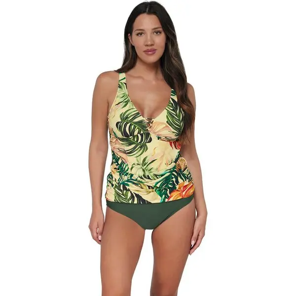 SUNSETS ESCAPE Emerson Tankini Swimsuit Top - Amber Oasis