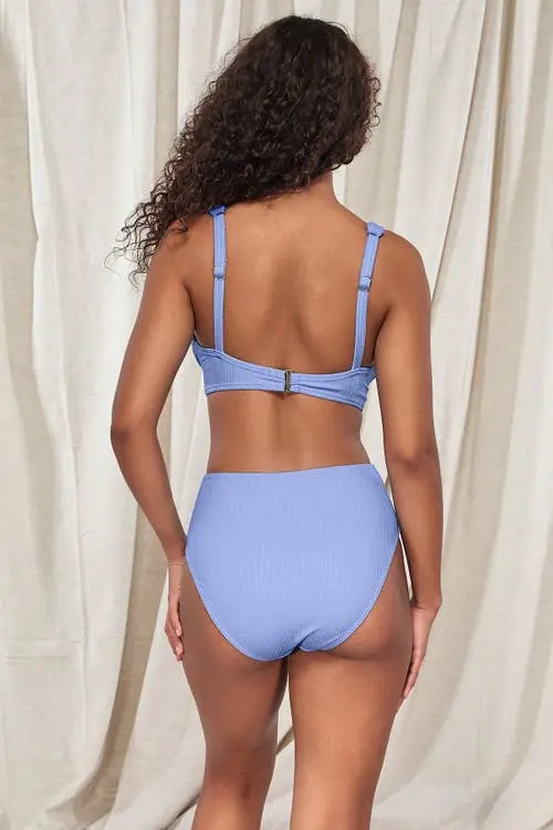 PACIFICA BY SUNSETS Astrid High Waist Bikini Bottom - Hydrangea