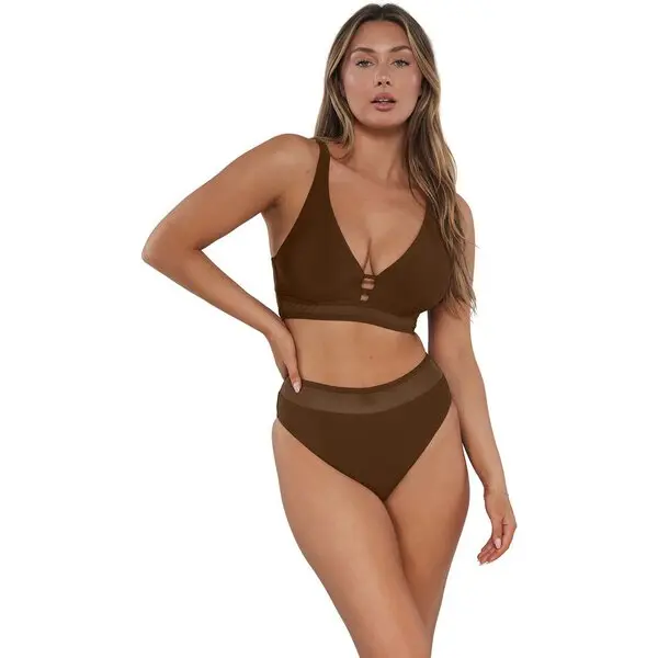 SUNSETS Danica Dd Cup Bikini Top - Tiki Brown