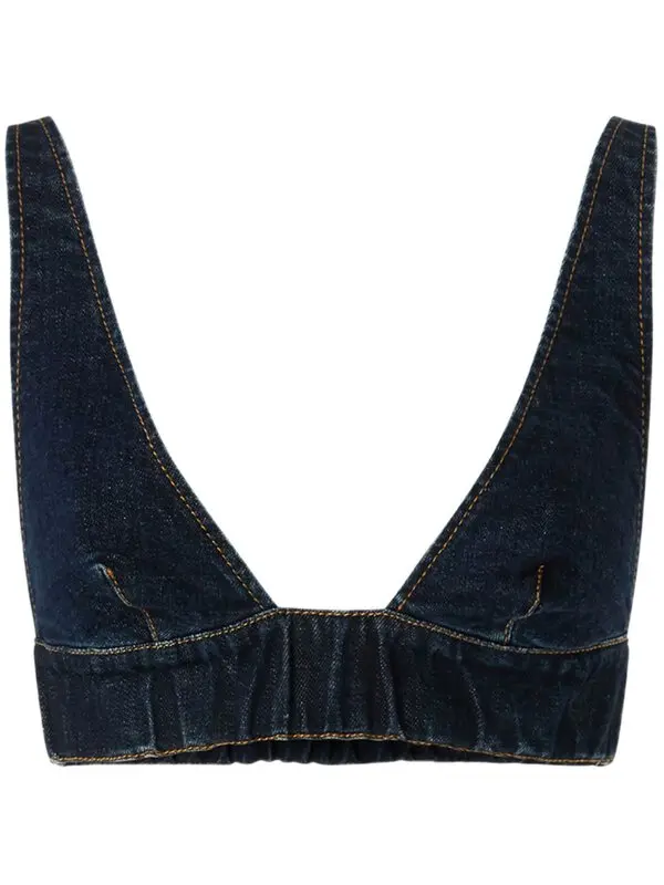 Pinko Denim Crop Top