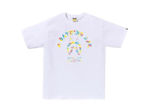 BAPE Store Sanya Shark College Tee Shirt - White
