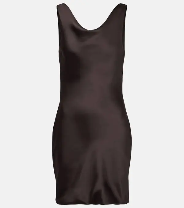Norma Kamali Maria Crêpe Satin Minidress