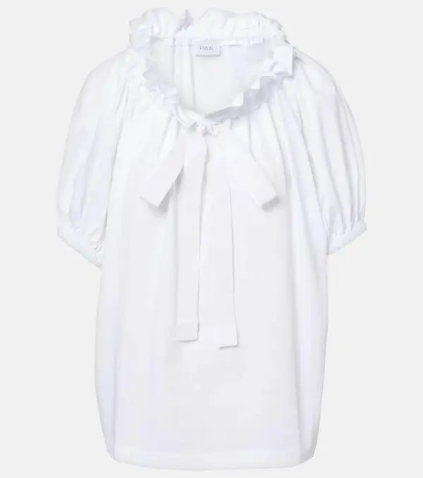 Patou Cotton Jersey Top - White