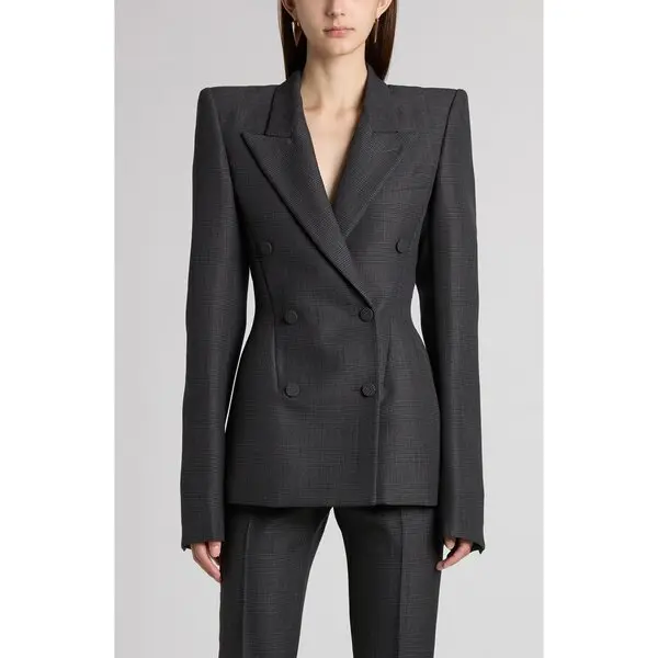 Alexander McQueen Glen Plaid Wool & Mohair Blazer