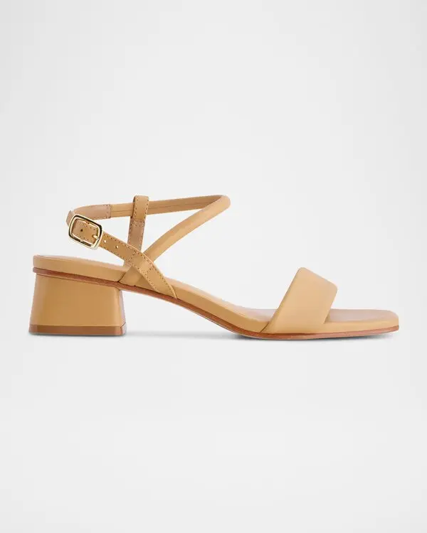 Bernardo Josei Leather Heeled Sandals - Dune Glove Leather