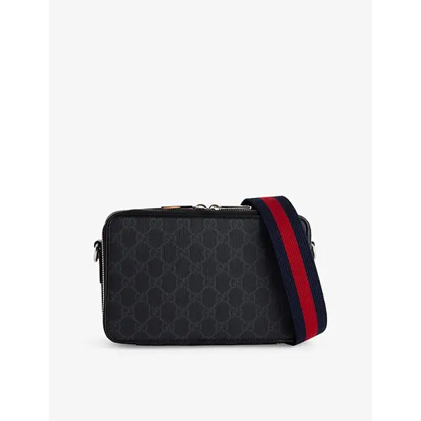 Gucci Gg Monogram Mini Coated-canvas Shoulder Bag